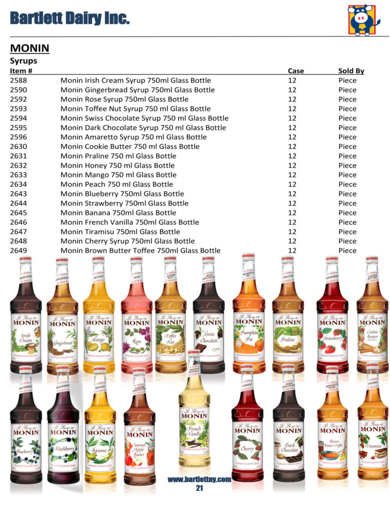 Product Catalog – Bartlett Dairy – A New York Milk Company